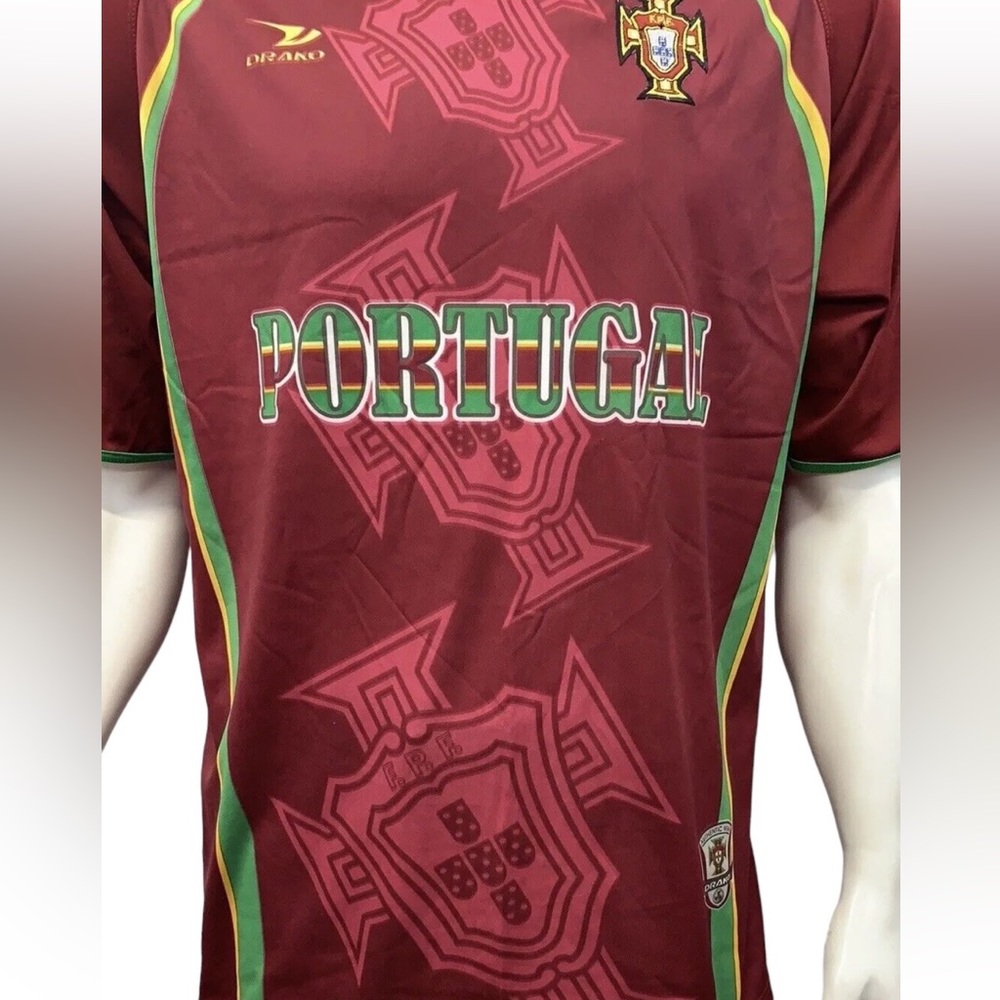 Drako Portugal Maroon Fpf Football Soccer Jersey - Gem